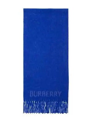Burberry Equestrian Knight Felted Scarf - Blue