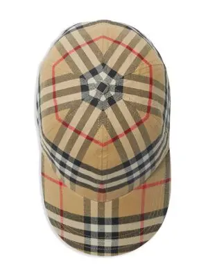 Burberry Nova Check Cotton Baseball Cap