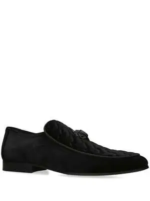 Kurt Geiger Eagle Head Velvet Loafers