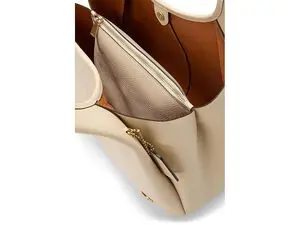 COACH Polished Pebble Leather Lana Shoulder Bag - Bone