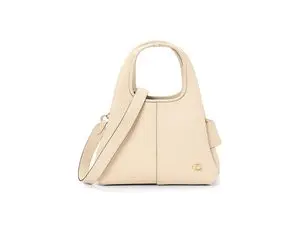 COACH Polished Pebble Leather Lana Shoulder Bag 23 - Bone