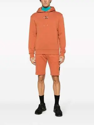 Calvin Klein Monologo Logo-print Hoodie - Orange