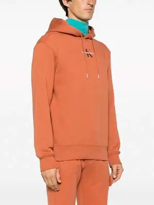 Calvin Klein Monologo Logo-print Hoodie - Orange