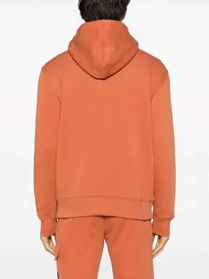 Calvin Klein Monologo Logo-print Hoodie - Orange