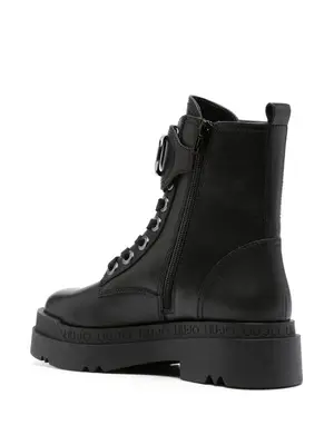 Liu Jo Love 40mm Logo-plaque Ankle Boots - Black