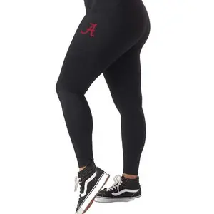 KADYLUXE Alabama Crimson Tide 7/8 Mixed Media Pocket Leggings - Black
