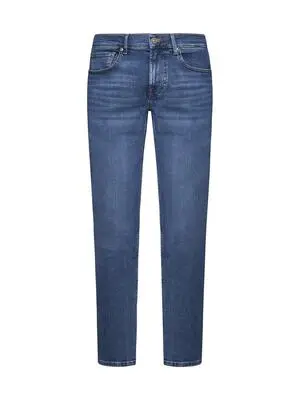 7 For All Mankind Lotta Wide-Leg Jeans Mid Blue