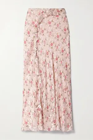 LoveShackFancy Sumi Floral-print Maxi Skirt