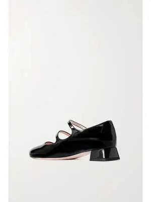 ROGER VIVIER Mini Très Vivier 25 Crystal-embellished Patent-leather Pumps - Black