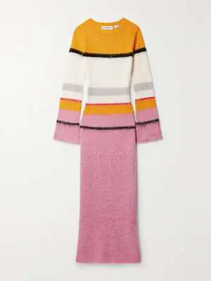 ZANKOV Matilda Striped Knitted Maxi Dress