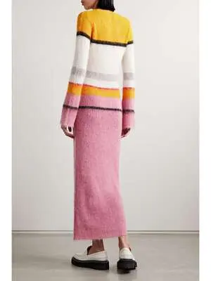 ZANKOV Matilda Striped Knitted Maxi Dress