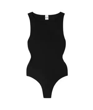 RE/DONE Cotton-blend Jersey Bodysuit - Black