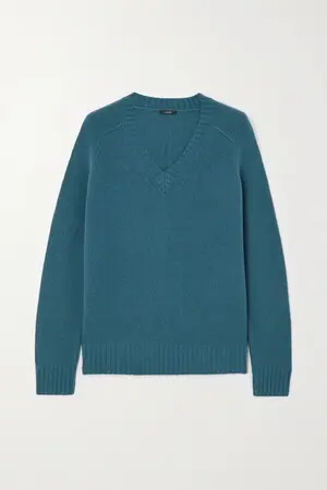 JOSEPH Ribbed Cashmere Sweater Blue
