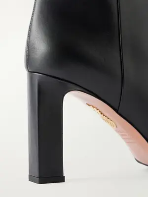 AQUAZZURA Sellier 85 Leather Knee Boots - Black