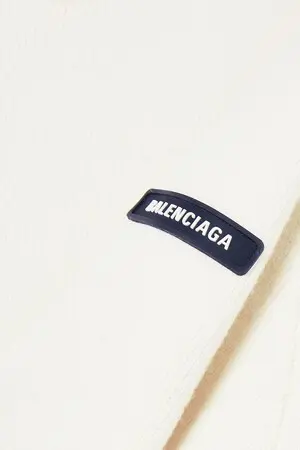 Balenciaga Appliquéd Wool Sweater - White