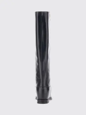 VIA ROMA 15 Smooth Calfskin Knee-high Boots With Medium Heel