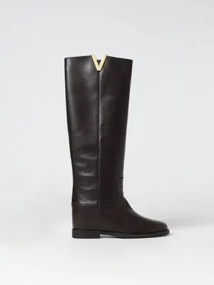 VIA ROMA 15 Smooth Calfskin Knee-high Boots With Medium Heel