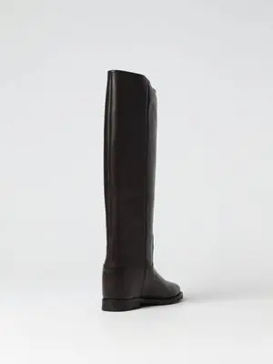 VIA ROMA 15 Smooth Calfskin Knee-high Boots With Medium Heel