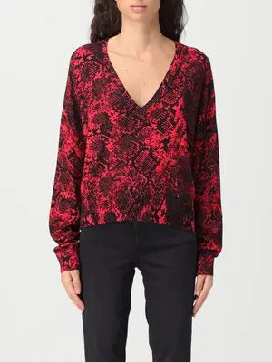 Liu Jo Snake Print V-neck Sweater