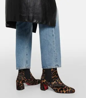 CHRISTIAN LOUBOUTIN Turelastic Ankle Boots - Brown