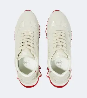 CHRISTIAN LOUBOUTIN Loubishark Leather Sneakers - Beige