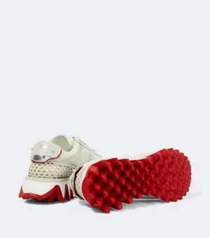 CHRISTIAN LOUBOUTIN Loubishark Leather Sneakers - Beige