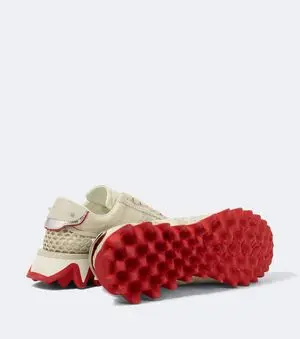 CHRISTIAN LOUBOUTIN Loubishark Leather Sneakers - Beige