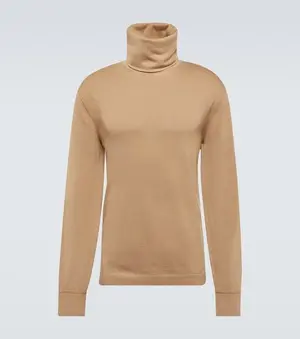 Zegna Wool Turtleneck Sweater - Beige