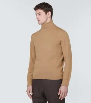 Zegna Wool Turtleneck Sweater - Beige