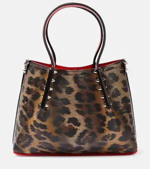 CHRISTIAN LOUBOUTIN Cabarock Small Leopard-print Tote