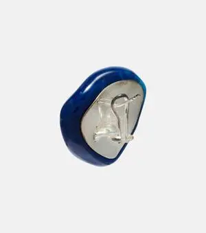 JIL SANDER Resin Earrings - Silver