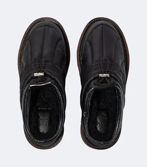 Sacai Padded Shearling Lined Slip-on Slippers