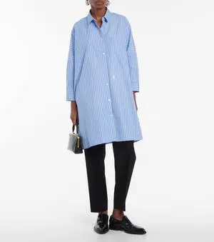 JIL SANDER Striped Cotton Poplin Shirt