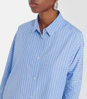 JIL SANDER Striped Cotton Poplin Shirt