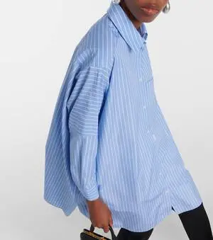JIL SANDER Striped Cotton Poplin Shirt