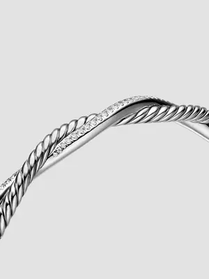 David Yurman Petite Infinity Bracelet In Sterling - Diamond