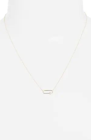 Meira T Diamond Lock Pendant Necklace