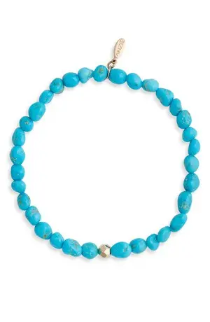 Anzie Boheme Sleeping Beauty Turquoise Beaded Stretch Bracelet - Blue