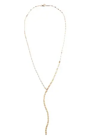 LANA JEWELRY 14K Gold Lariat Necklace