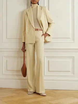 JOSEPH Morissey Stretch-wool Twill Straight-leg Pants - Neutrals