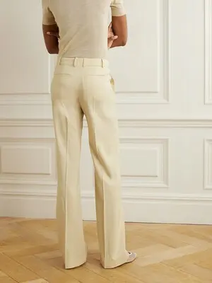 JOSEPH Morissey Stretch-wool Twill Straight-leg Pants - Neutrals