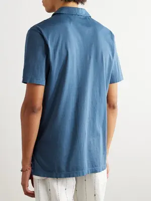 JAMES PERSE Supima Cotton-jersey Polo Shirt - Blue