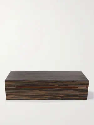 RAPPORT LONDON Heritage Lacquered Herringbone Cedar Watch Box