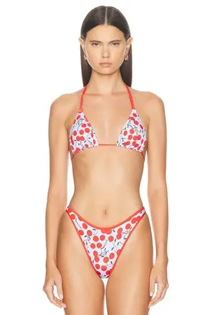 Heavy Manners X Elsa Hosk Double String Bikini Top - Cherry On Top!