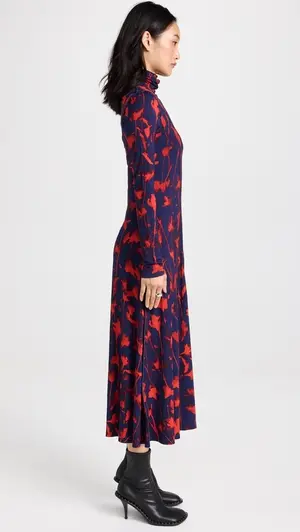 Proenza Schouler White Label Slinky Jersey Turtleneck Dress