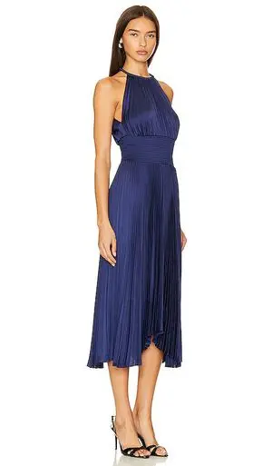 A.L.C. Renzo Ii Pleated Midi Dress - Riviera