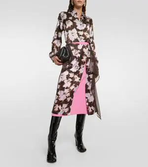 Dries Van Noten Floral Silk Satin Shirt - Multicoloured