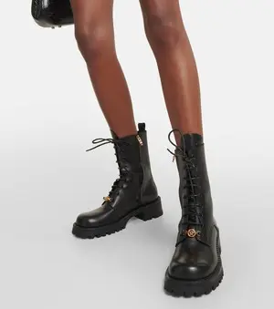 Versace Vagabond Leather Boots