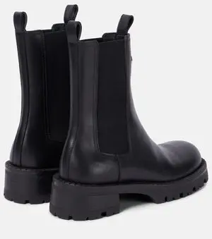 Versace Medusa Leather Chelsea Boots