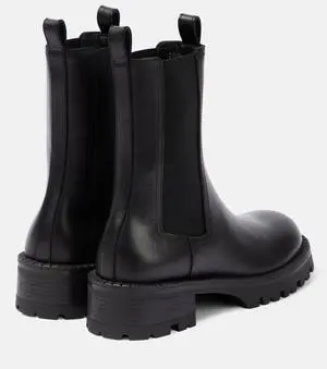 Versace Medusa Leather Chelsea Boots